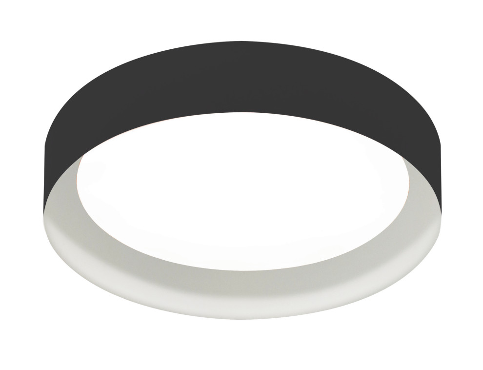 Reveal 12" LED Flush Mount, Black/White, 120V - Modern - Flush-mount ...