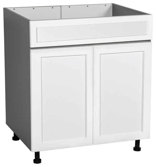 30 Sink Base Cabinets-High Double Door-Grey - Transitional - Kitchen ...
