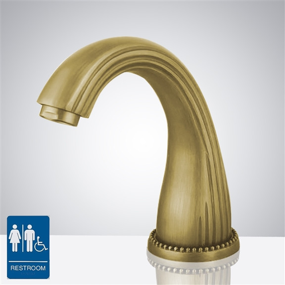 Fontana Commercial Automatic Hands Free Sensor Faucet Brushed Gold ...