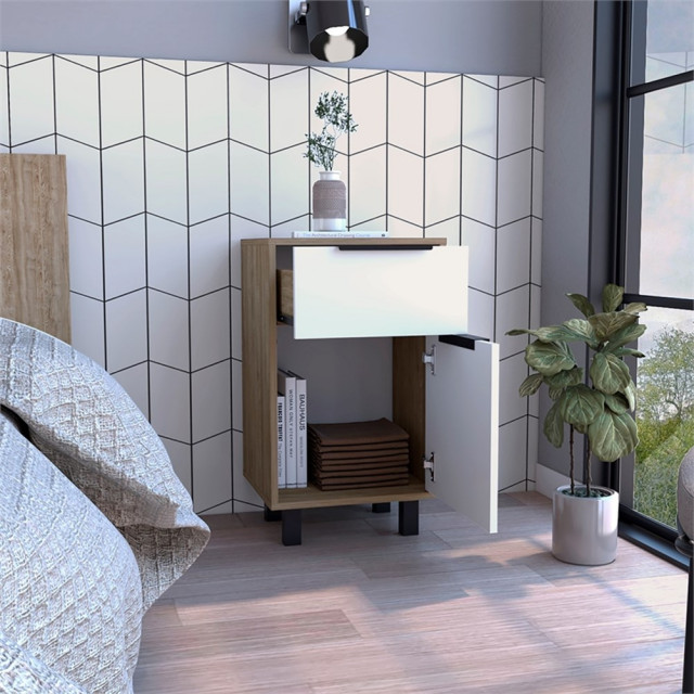 TUHOME Kaia Z Nightstand Engineered Wood Nightstands in Multi-color ...