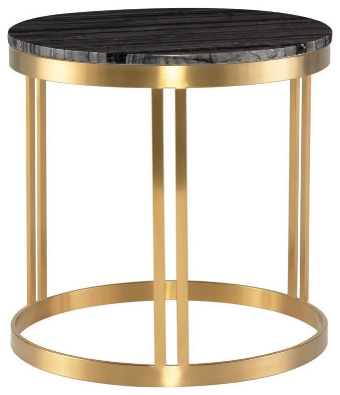 Marion Gold Side Table - Contemporary - Side Tables And End Tables - by ...