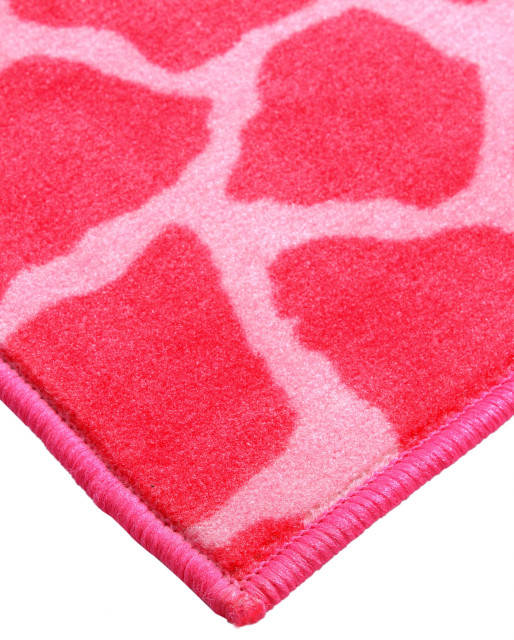 Giraffe Girly Giraffe Area Rug for Dining Room, Made In USA, 48" x 96 ...