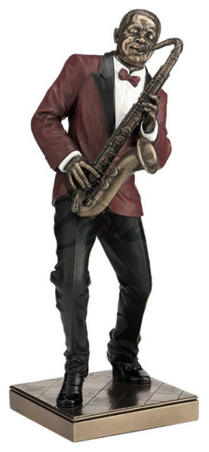 Saxophone Player Statue - Contemporary - Decorative Objects And ...