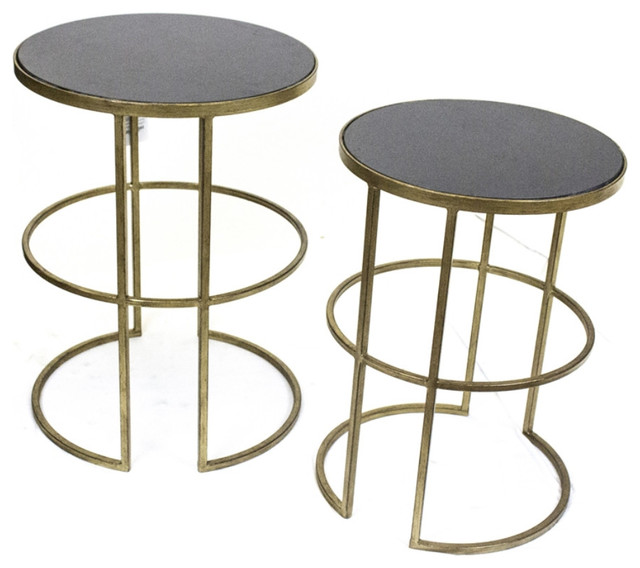 Classic Metal Accent Tables, Set Of 2 - Transitional - Side Tables And ...