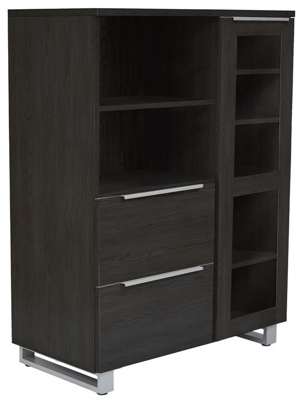 Contemporary Highboard With Doors in Espresso - Transitional - Filing ...