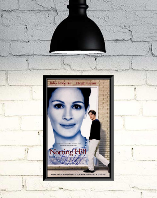 Notting Hill Julia Roberts signed movie poster, 27x40 inches - Contemporary - Prints And Posters ...