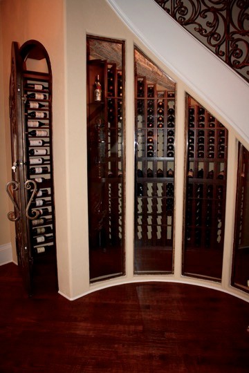 Finished Wine Cellar Exterior Looking at Iron Door and Windows ...