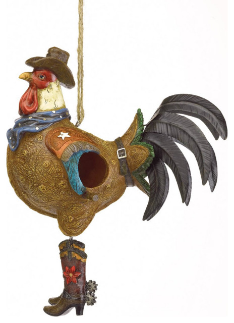 Cowboy Rooster Birdhouse - Southwestern - Birdhouses - by VirVentures ...