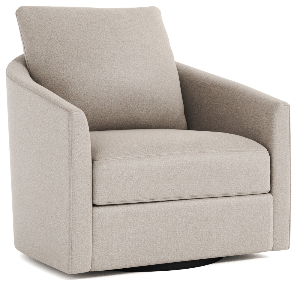 Bernhardt Astoria Fabric Swivel Chair - Transitional - Armchairs And ...