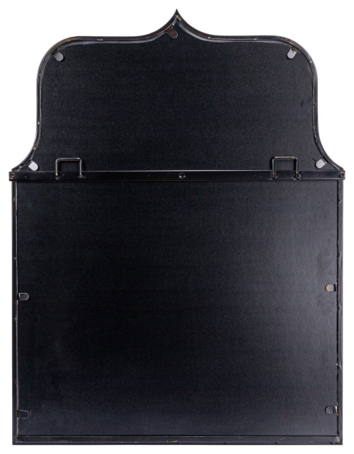 Modern Farmhouse Floor Length Metal Framed Wall Mirror, Distressed ...