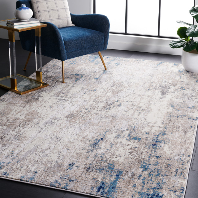 Safavieh Vogue Vge152M Organic/Abstract Rug, Blue/Gray, 5'3"x7'6 ...