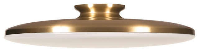 AFX Lighting Skye LED 19" Flush Mount, Satin Brass/White, SKYF19LAJD1SB ...