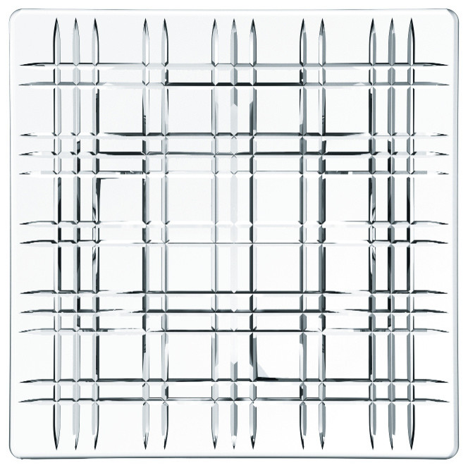 Nachtmann Square Crystal 8 Inch Plate, Set of 2 - Traditional - Dinner ...
