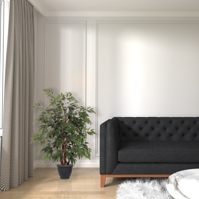 Vickerman TBU0640-RB 4' Artificial Ming Aralia Bush Brown Plastic ...