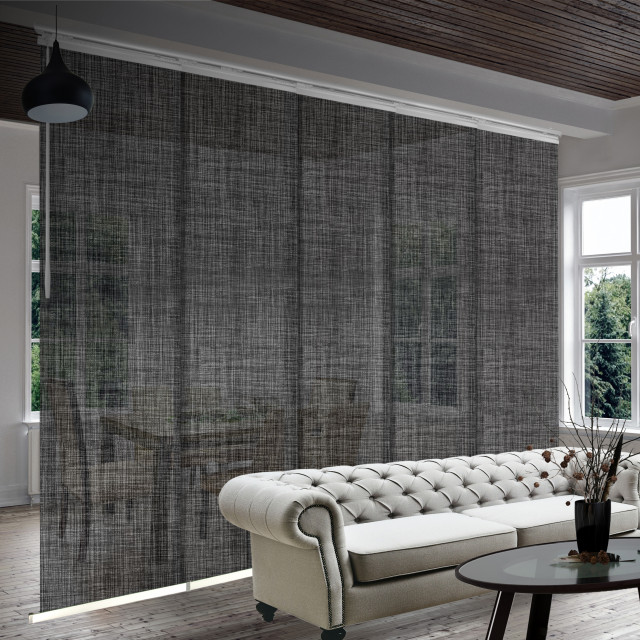 Lizbeth 5-Panel Track Extendable Vertical Blinds 58-110"W, 116" H ...