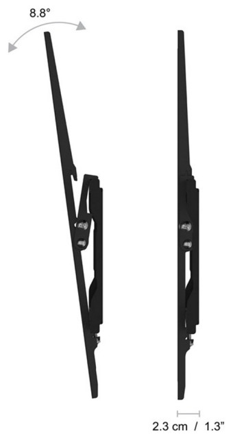 Swift Mount Steel Tilting TV Wall Mount for 37" to 80" TVs in Black ...