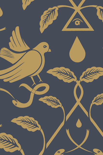 Birds Of A Paradigm Wallpaper, Sample - Contemporary - Wallpaper - by ...