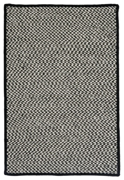 Colonial Mills Outdoor Houndstooth Tweed Ot49 Black Area Rugs, 2'x10 ...