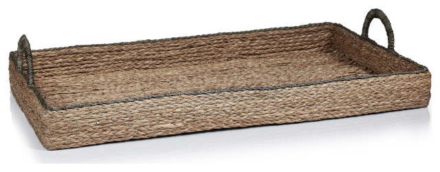 Mercela 37"Long Seagrass Tray - Beach Style - Serving Trays - by Zodax ...