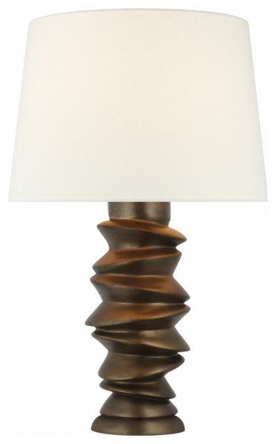 Karissa Medium Table Lamp, 1-Light, Antique Bronze Leaf, 28.75"H ...