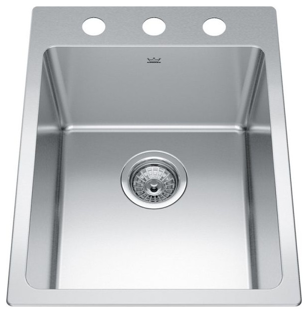 Franke Brookmore 16in x 21in Drop-In Single Bowl Stainless Steel ...