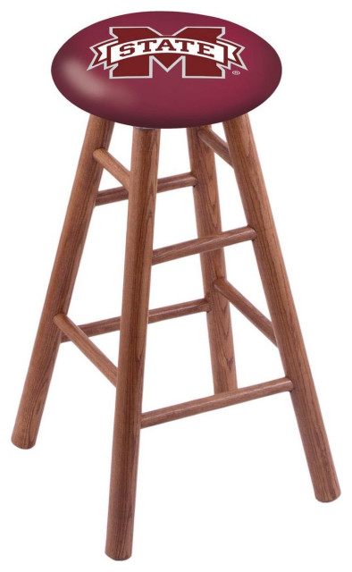 Holland RC Mississippi State University 30" Oak Bar Stool - Medium ...
