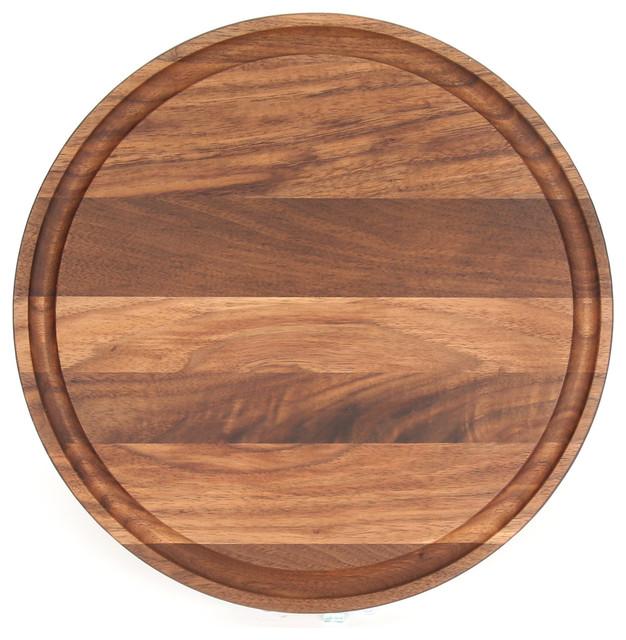 BigWood Boards Round Walnut Cheese Board - Contemporary - Cheese Boards ...
