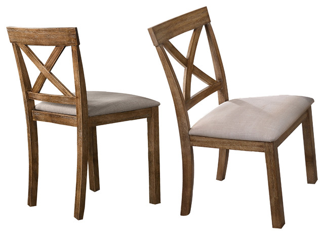 Janet Traditional Driftwood Dining Collection, Dining Chairs, Set of 2 ...