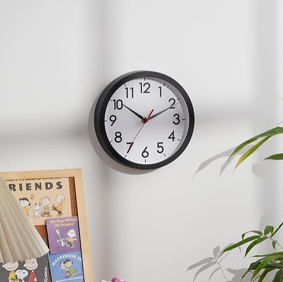 Wall Clock, Modern Small Wall Clocks Battery Operated 8" - Transitional ...