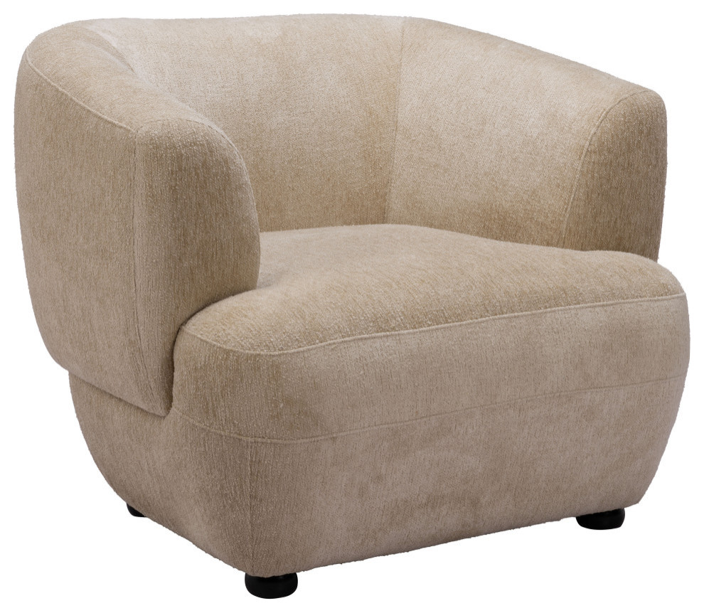 Choco Accent Chair Golden Beige - Transitional - Armchairs And Accent ...