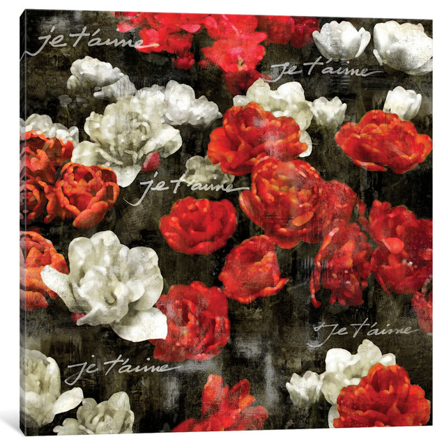"Je Taime Roses" by Kate Bennett, Canvas Print, 12x12x1.5 ...