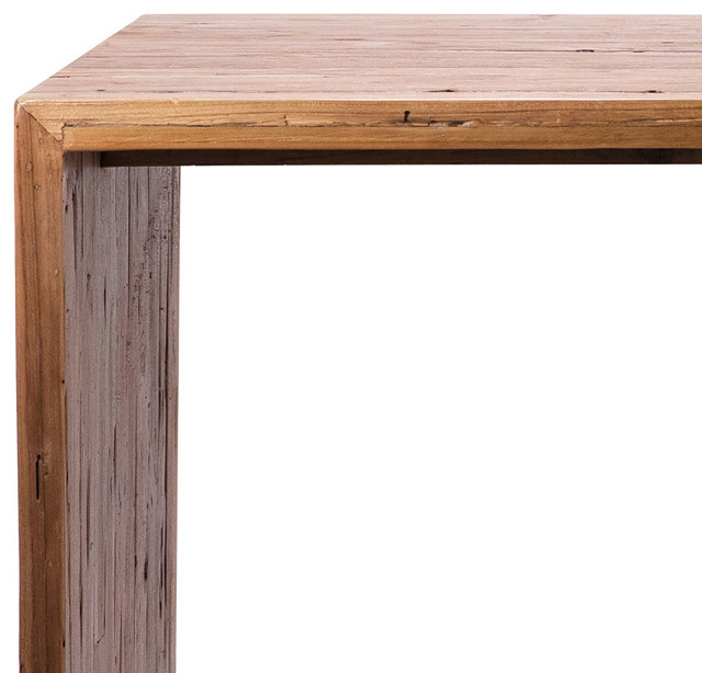 Chilton 78" Rectangular Reclaimed Teak Waterfall Dining Table - Rustic ...