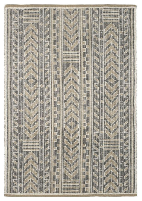 Mid Century Highrise Channel Handmade Rug, 5'x8' - Southwestern - Area ...