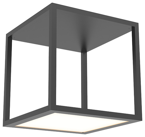 Cubix 1-Light Tall LED Surface Mount, Satin Black - Modern - Flush ...