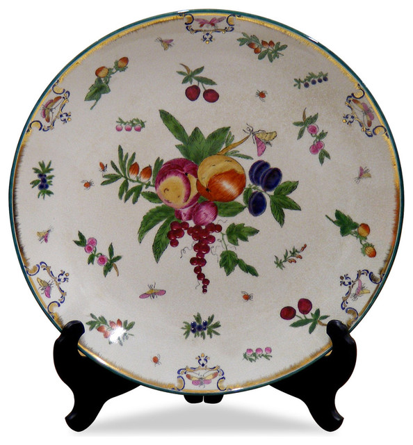 Baronet Charger Oriental Plate with Stand - Farmhouse - Decorative ...