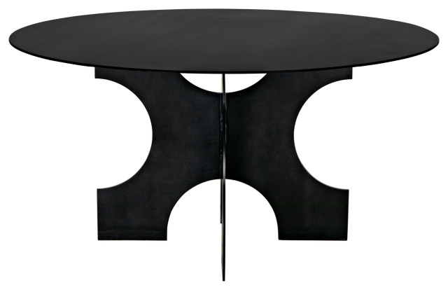 Element Dining Table, Black Metal - Contemporary - Dining Tables - by ...
