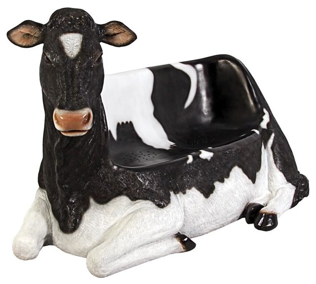 Cowch Holstein Cow Bench - Eclectic - Outdoor Sofas - by Design Toscano