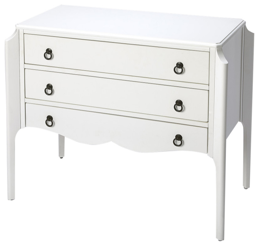 Wilshire Glossy White Accent Chest - Transitional - Accent Chests And ...