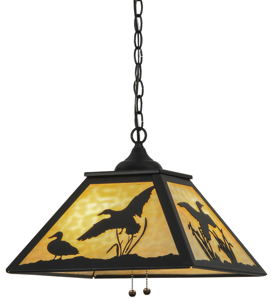 16Sq Ducks in Flight Pendant - Rustic - Pendant Lighting - by Decor ...