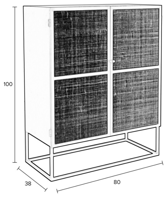 Rattan Webbing Cabinet | DF Guuji - Tropical - Storage Cabinets - by ...