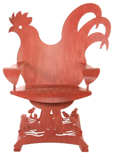 Hen Rocker - Farmhouse - Outdoor Rocking Chairs - by Cricket Forge | Houzz