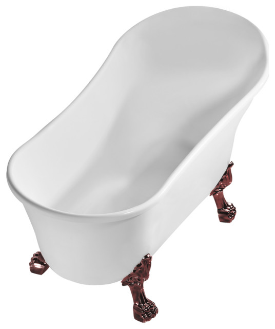 59" Streamline NPT9347ORB-ORB Clawfoot Tub With Internal Drain ...