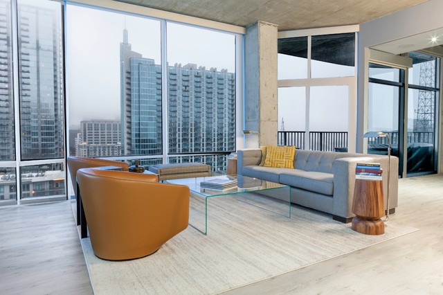 High-Rise Atlanta Condo - Contemporain - Salon - Atlanta - par All ...