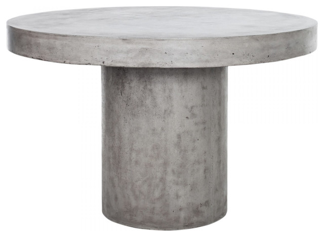 Cacti 47" Round Concrete Pedestal Dining Table - Outdoor - Industrial ...