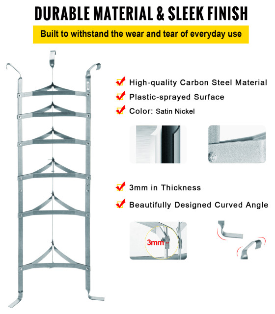 VEVOR Cookware Stand Vertical Pot Rack 6-Tier Storage Kitchen Decor ...
