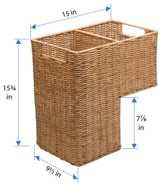 Wicker Step Basket - Tropical - Baskets - Other - by KOUBOO | Houzz