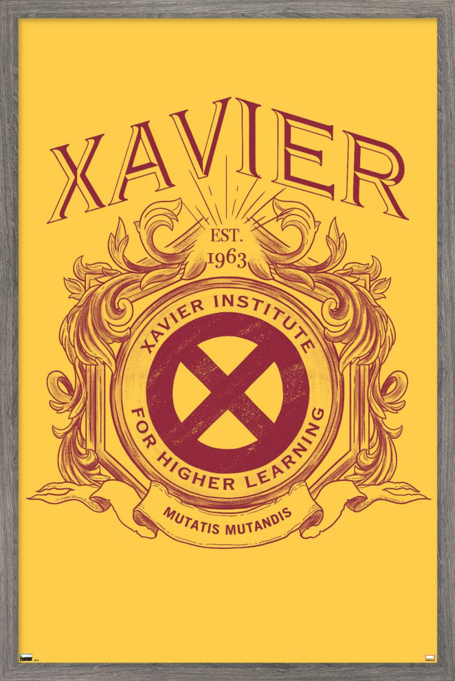 Marvel Comics - The X-Men - Xavier Institute Crest, 22.375" x 34 ...