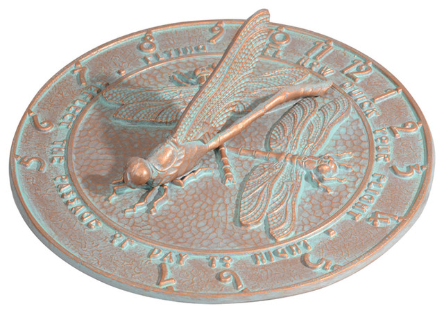 12" Diameter Dragonfly Large Sundial, 12"ID - Farmhouse - Sundials - by ...