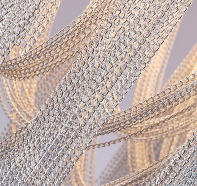 Cadena Metal Chain Tassel Modern Chandelier - Contemporary - Kitchen ...