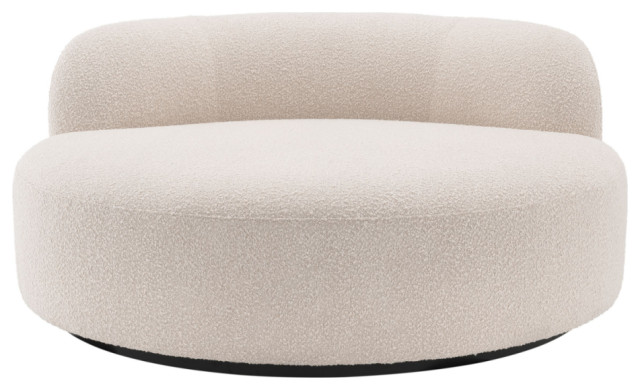 Cream Bouclé Round Sofa | Eichholtz Björn - Transitional - Sofas - by ...
